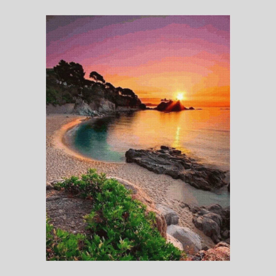 Bay Sunset Diamond Painting | Landscape Diamond Art – Diamond Art World ...