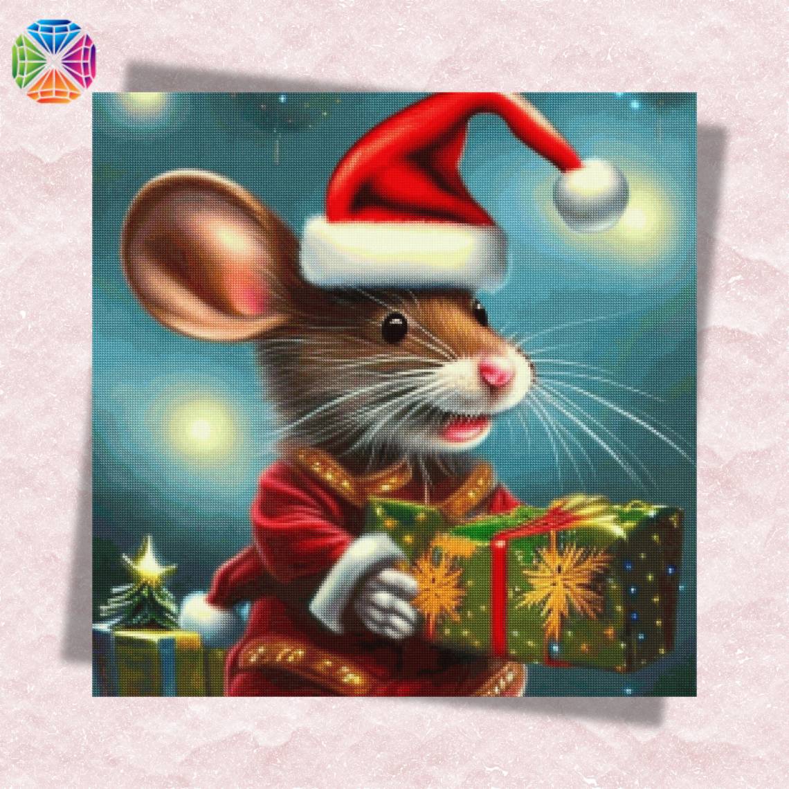 Christmas Mouse - Diamond Painting Kit – Diamond Art World Kits