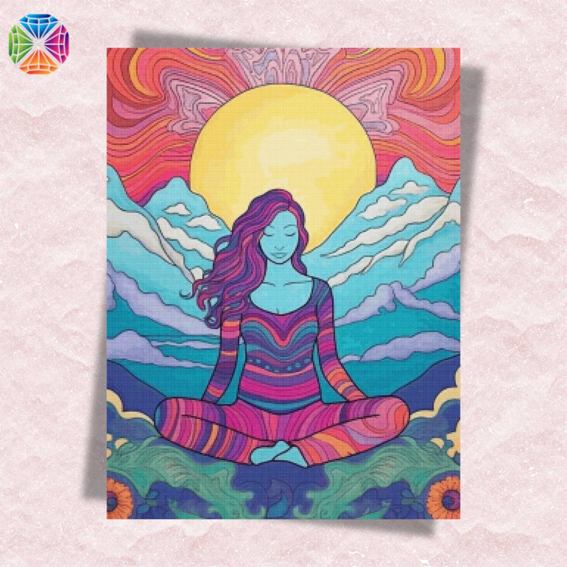 Yoga Girl Meditation - Diamond Painting – Diamond Art World Kits