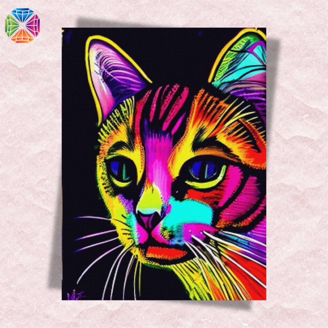 Abstract Cat Diamond Painting | Paint by Diamonds Cat Canvas – Diamond ...