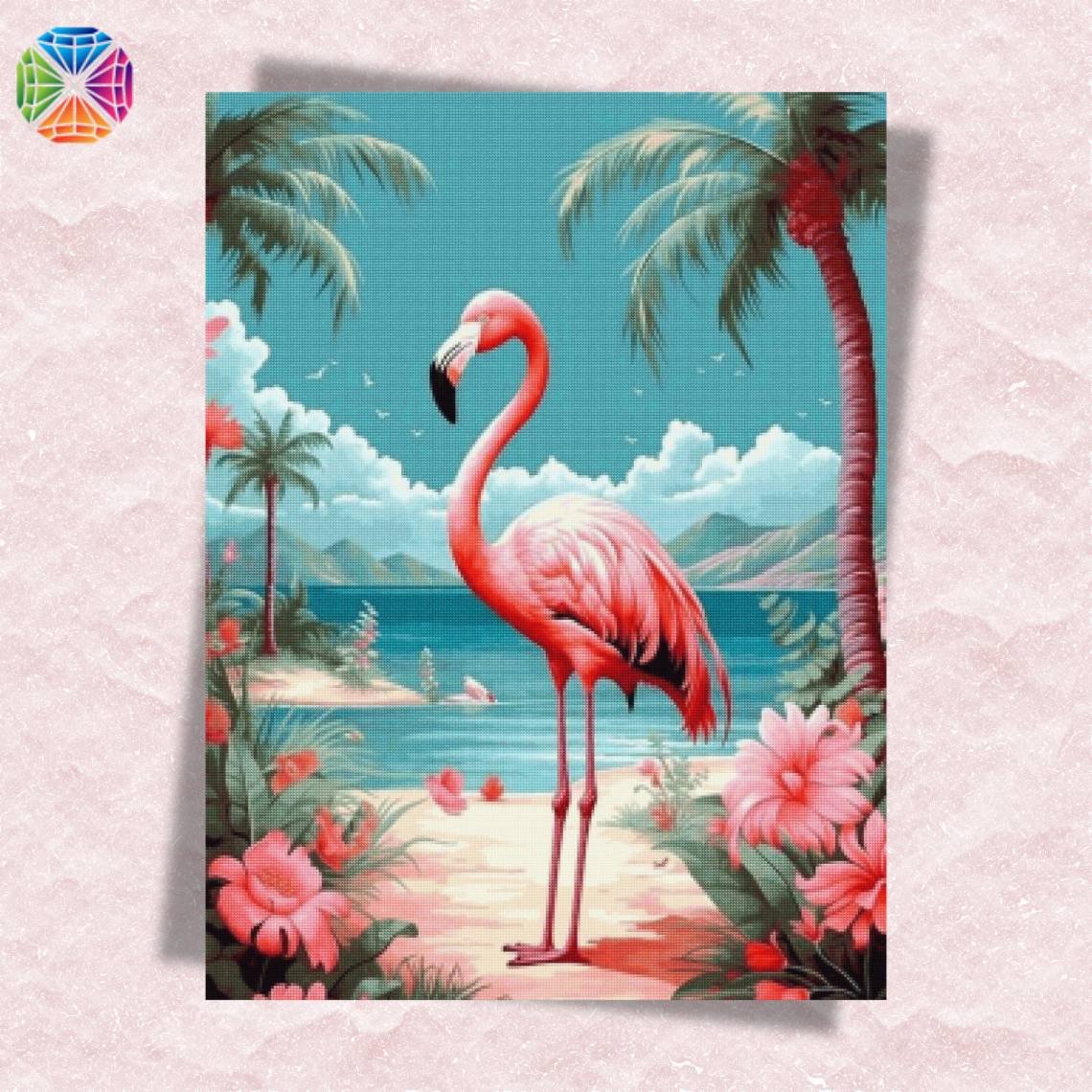 Flamingo Diamond Painting Kit – 5D Diamond Art – Diamond Art World Kits