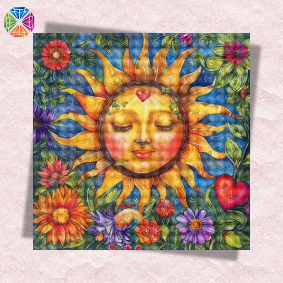Folk Sun - Diamond Painting Kit – Diamond Art World Kits