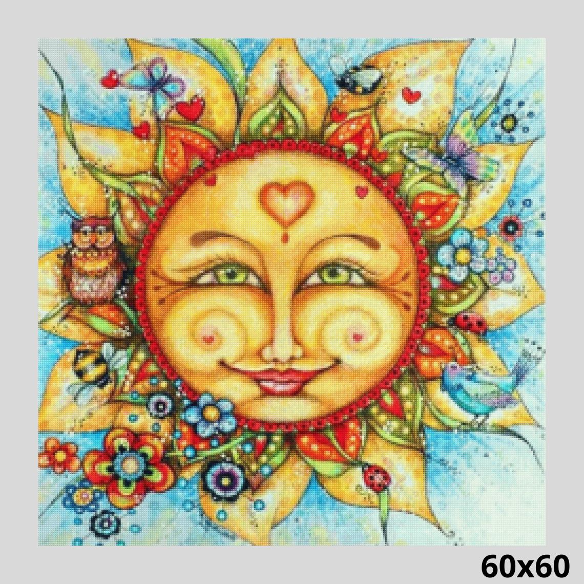 Folk Sun - Diamond Painting Kit – Diamond Art World Kits
