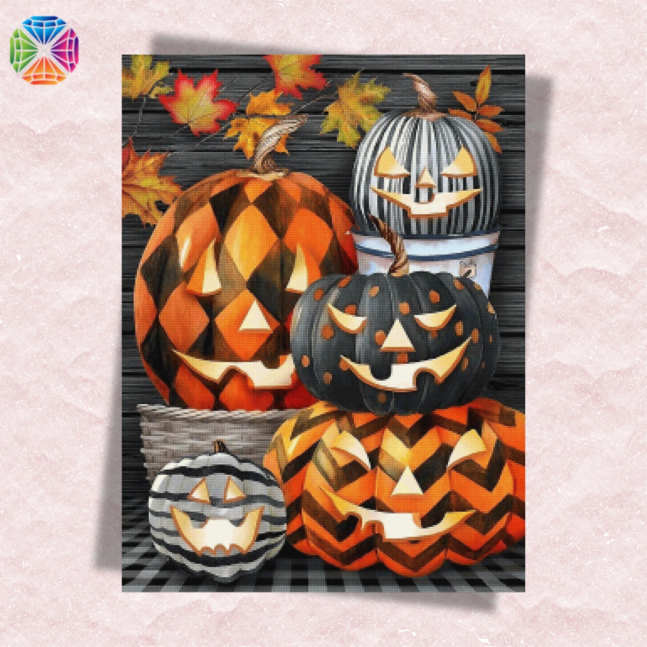 Mosaic Decoration Pumpkins - Paint with Diamonds – Diamond Art World Kits