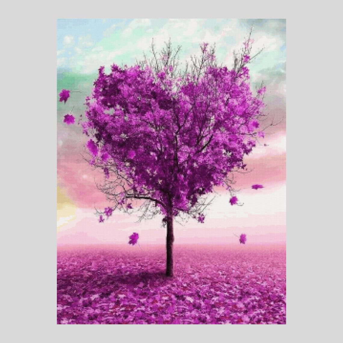 Purple Heart Tree - Diamond Art World – Diamond Art World Kits